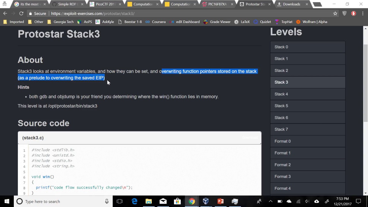 Exploit-Exercises Protostar Stack3 Exploit