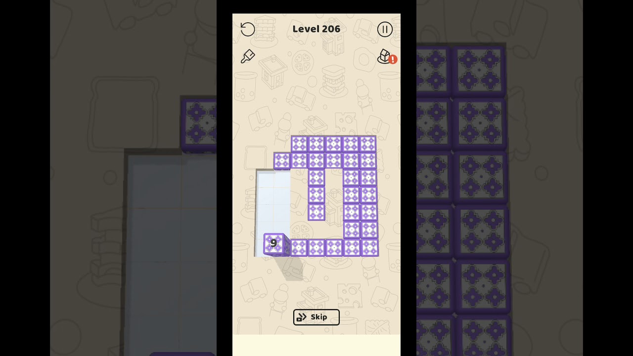 Stack Blocks 3D Level 206 Walkthrough