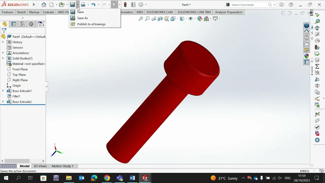 How to make a pin on SolidWorks