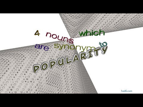popularity - 4 nouns which mean popularity (sentence examples)