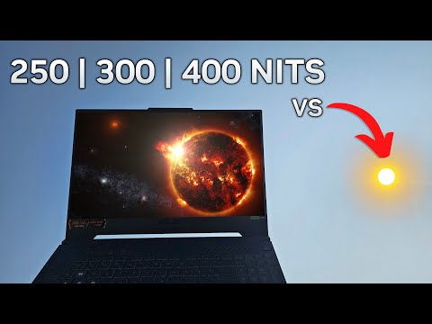 250 vs 300 vs 400 NITS Laptop Brightness vs ☀️THE SUN☀️