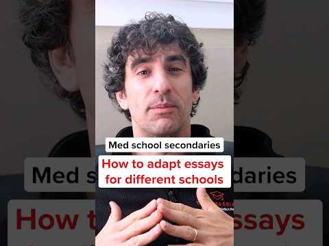 How to adapt med school secondaries for faster submission
