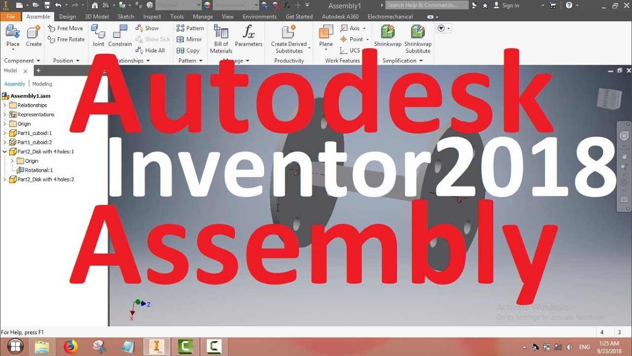 8.6-Autodesk Inventor 2018-Assembly (Getting Started)