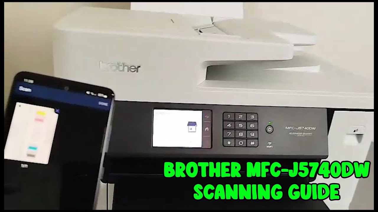 How to Scan to Phone with Brother MFC-J5740DW | Save PDF, Print, Share (Glass & ADF)