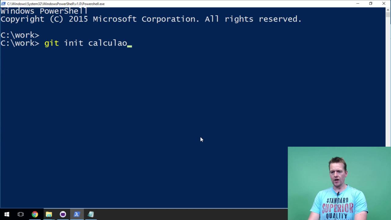 Git init in Git Shell - Terminal