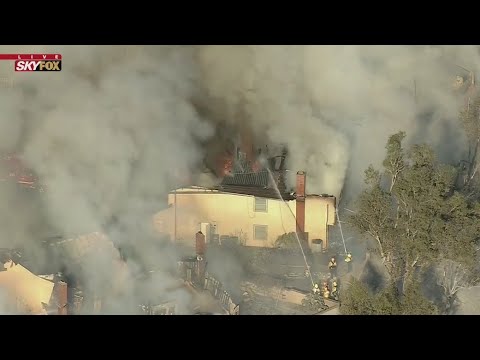 Home destroyed in Whitter brush fire