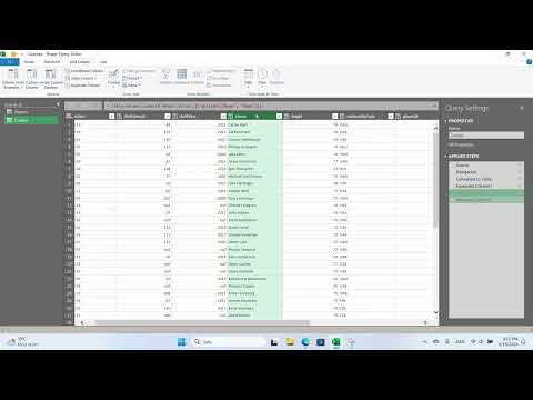 Video 1: Getting Data from the NHL api based on date selection - Power Query