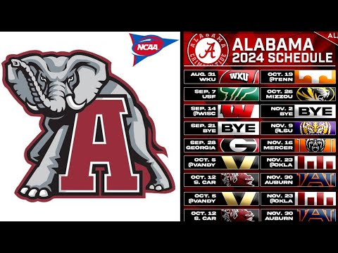 2024-25 Alabama Crimson Tide Football Game Schedule