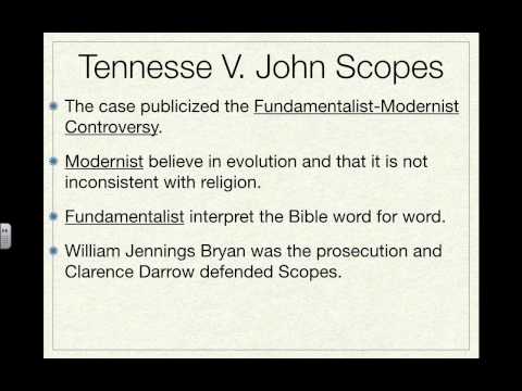 Tennessee vs John Scopes Trial Flip Video