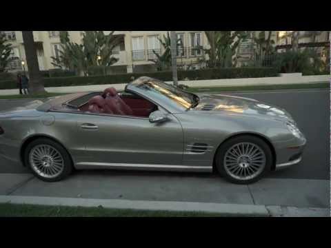 2003 Mercedes Benz SL55 AMG Pewter on Red 50k mi FOR SALE @porscheconnection $29,988