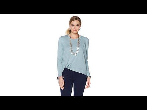 MarlaWynne Heathered Draped Top