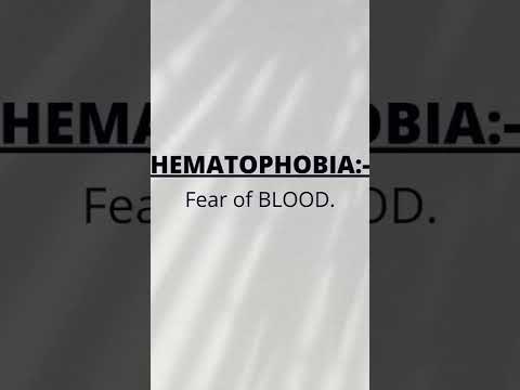 #hematophobia #medical #term #shorts #psychological #problem