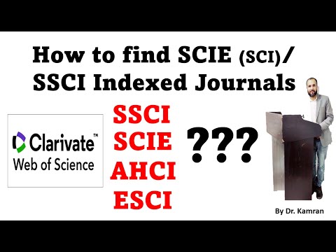How to find SCI indexed Journals for publication