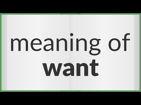 Want | meaning of Want