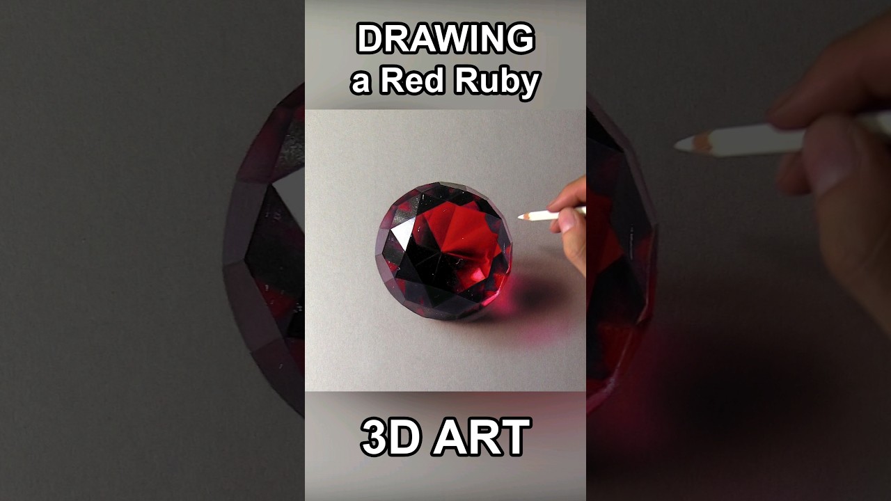 Giant ruby!!! #shorts #drawing #marcellobarenghi