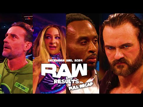 RAW DECEMBER 2 2024 RESULTS FULL RECAP #wwerawhighlights #fullreview