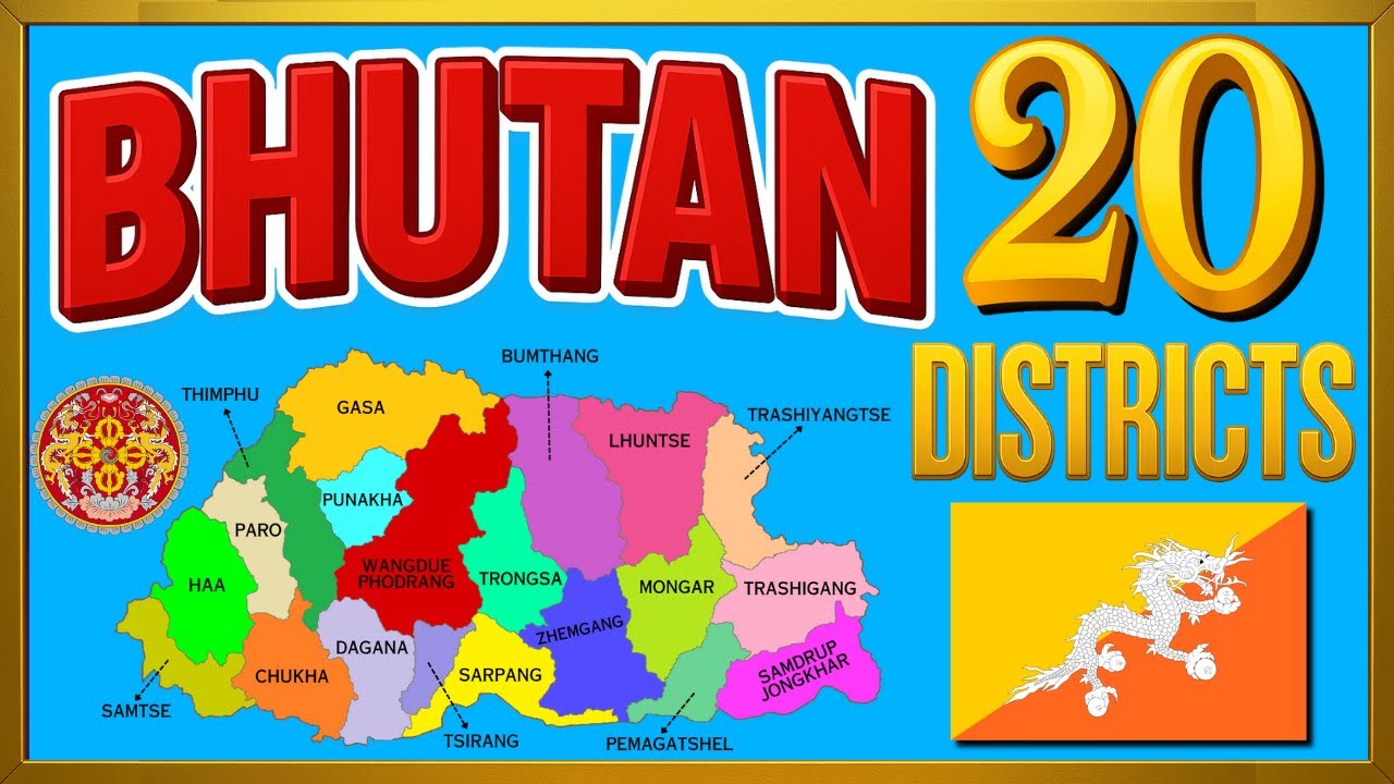 Bhutan Map Explained 🇧🇹 | 20 Districts of Bhutan
