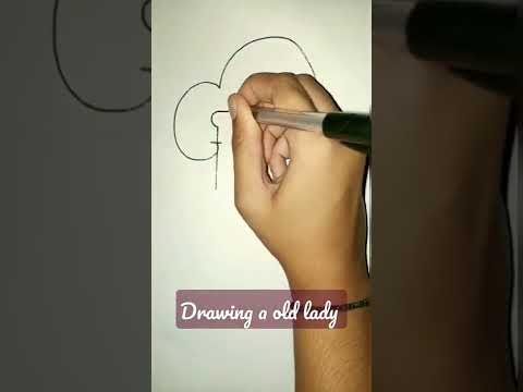 Drawing A old Lady...#drawing ..#lady ..#shorts ..#Technokartik