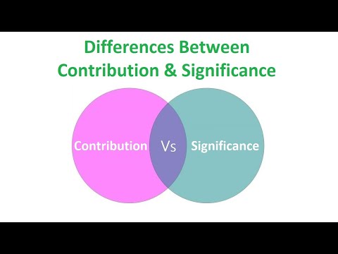 Differences Between Contribution and Significance