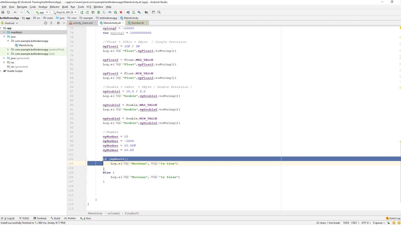 Android | Kotlin | Training : Boolean DataType