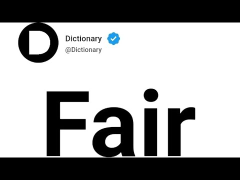 Fair Meaning In English