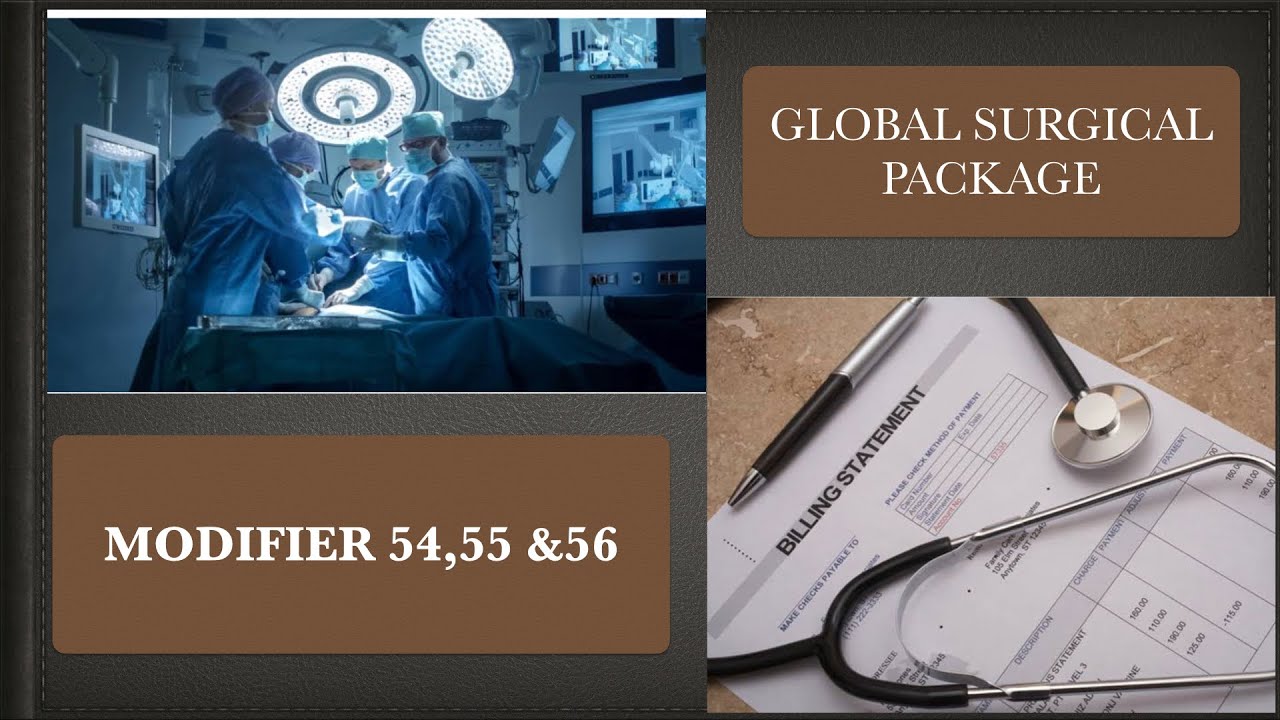 GLOBAL SURGICAL PACKAGE & modifier 54,55 and 56