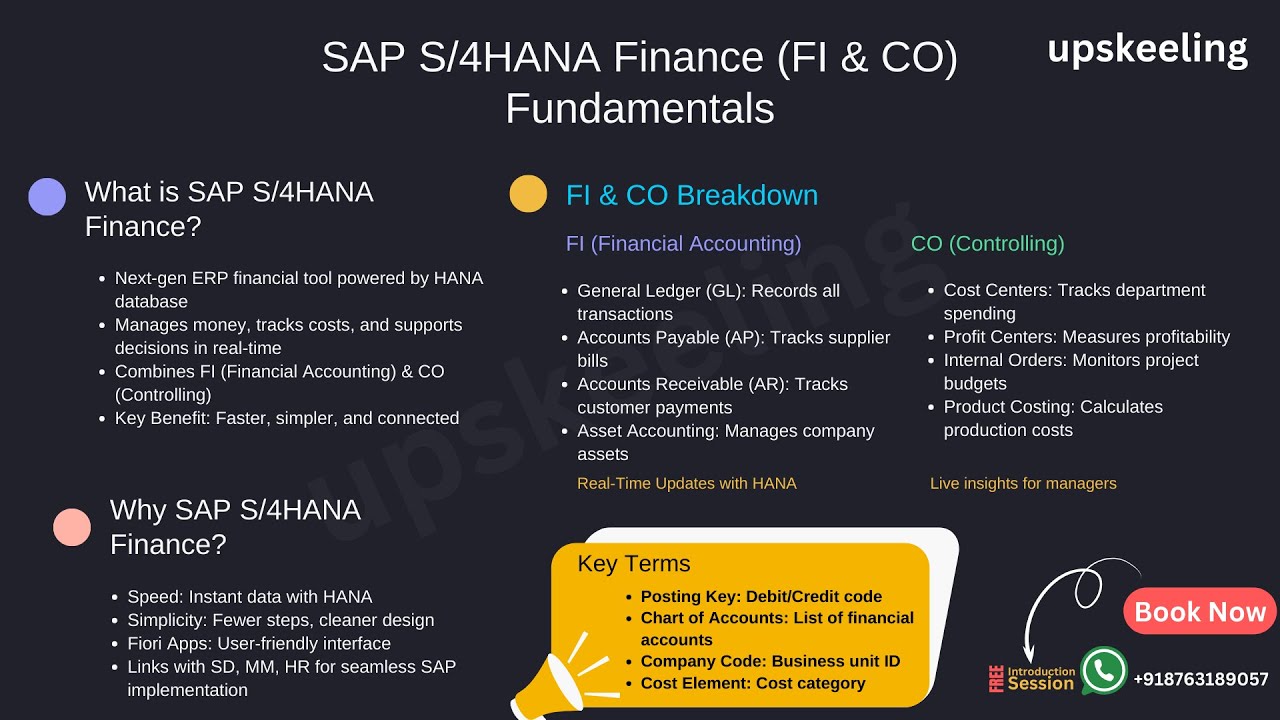 SAP S/4HANA Finance (FI & CO) Fundamentals for Beginners | Upskeeling