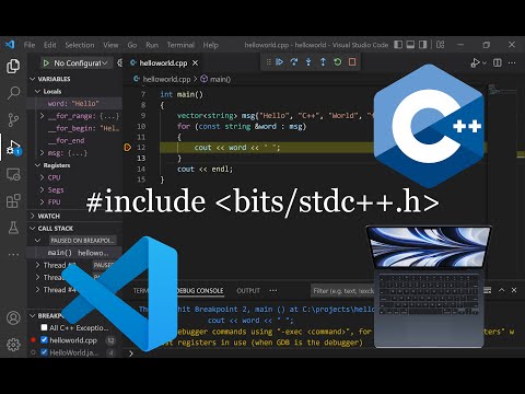 How to add C++ "bits/stdc++.h" header files on a M1 or M2 Macbook (with vs code) 2023