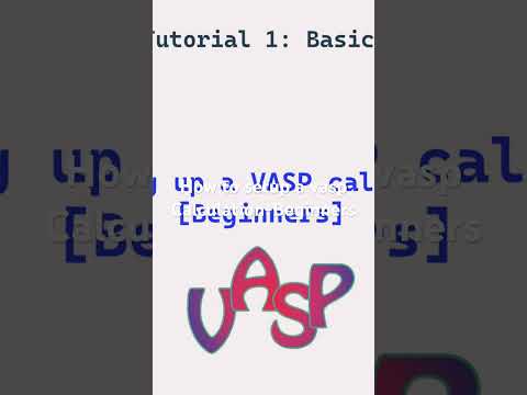 How to setup a VASP calculation #machinelearning