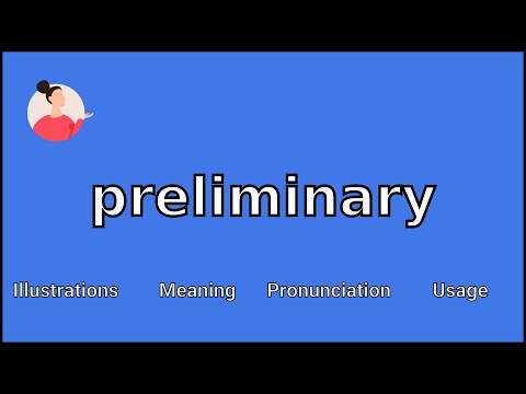 PRELIMINARY - Meaning and Pronunciation