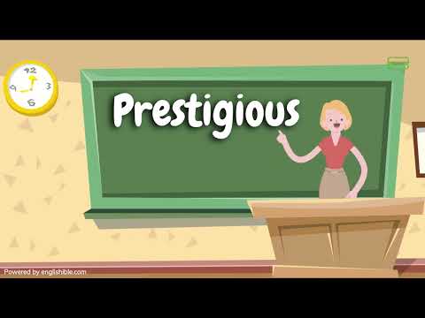 How to Pronounce Prestigious | Prestigious Pronunciation