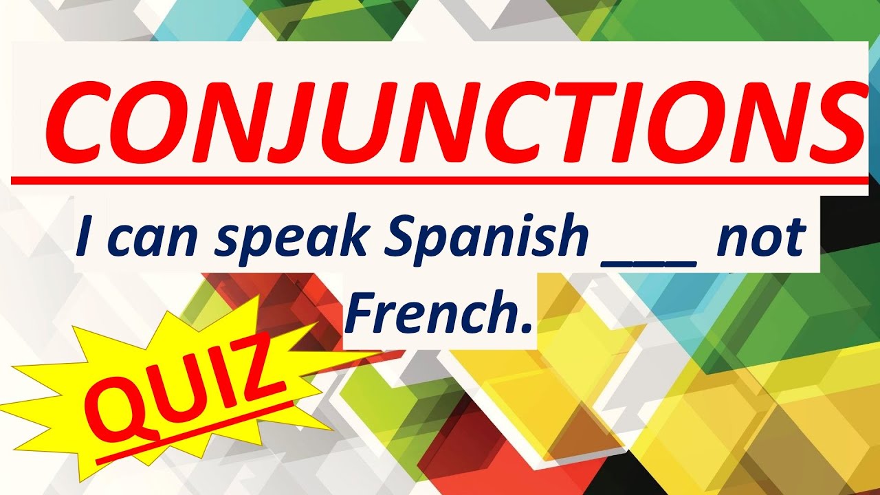 Conjunctions Quiz Easy Learn English Grammar Worksheet Self Study Test Yourself