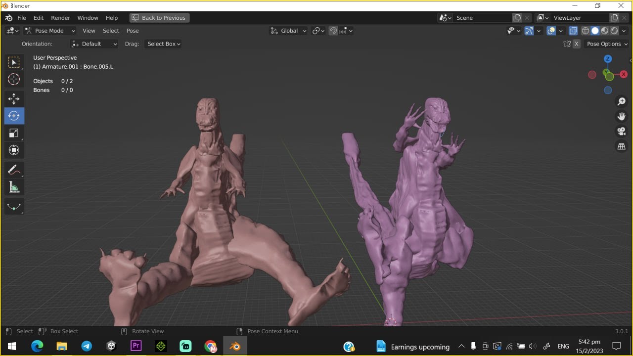 Rigging Test - Basic Only - Blender 3D