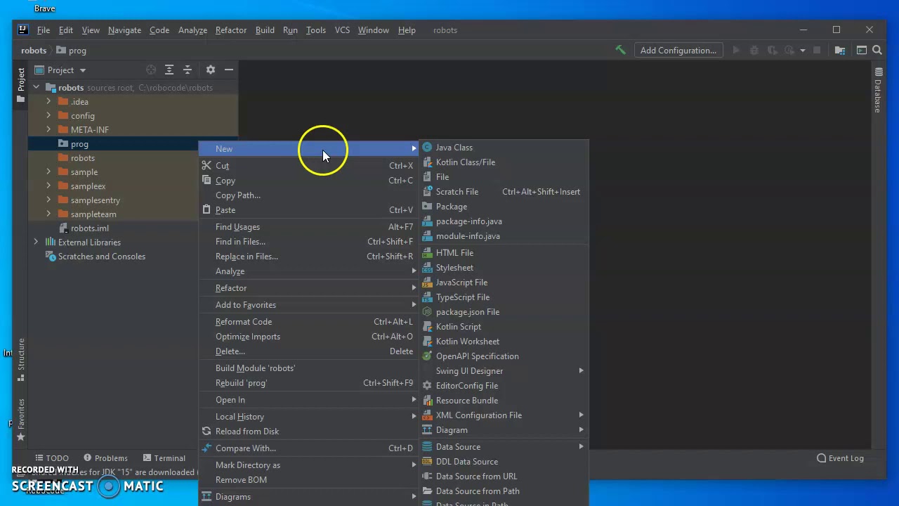 IntelliJ RoboCode ProjectSetUp