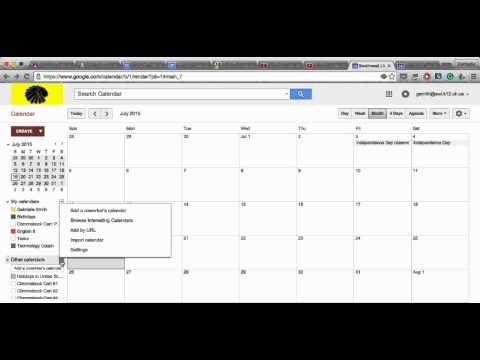 Adding Google Calendar from URL