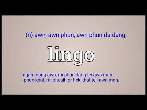 lingo meaning in English Ngawn