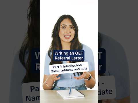 OET Letter Writing - How to Write the Name, Address & Date