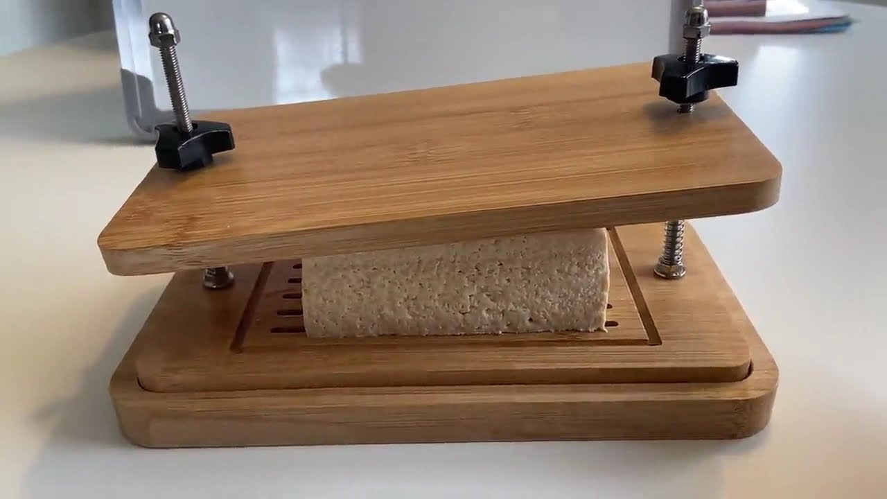 Bamboo Tofu Press   Tofu Drainer Built in Tofu Strainer and Drip Tray Easily Remover Water Review