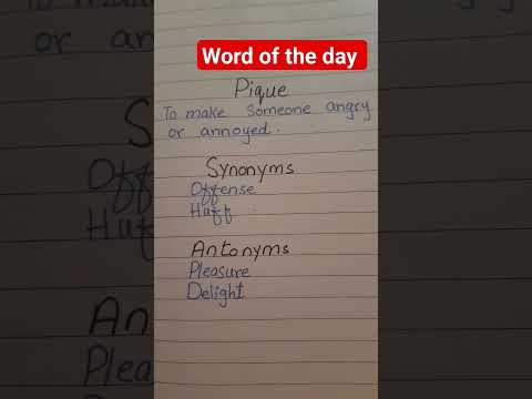 #pique #meaning #synonyms #antonyms #yshorts #meaning #informative #useful