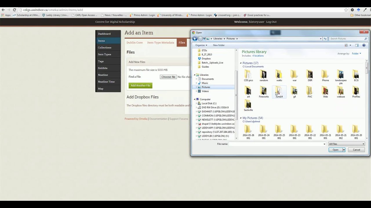 Adding Items to Omeka