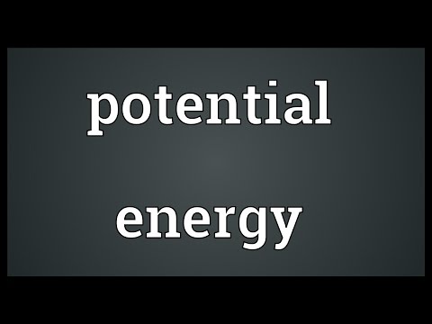 Potential energy Meaning