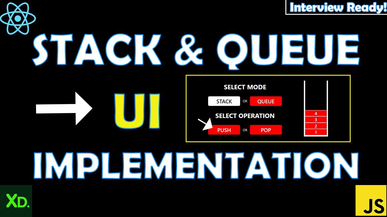 Stack and Queue UI implementation | React Js