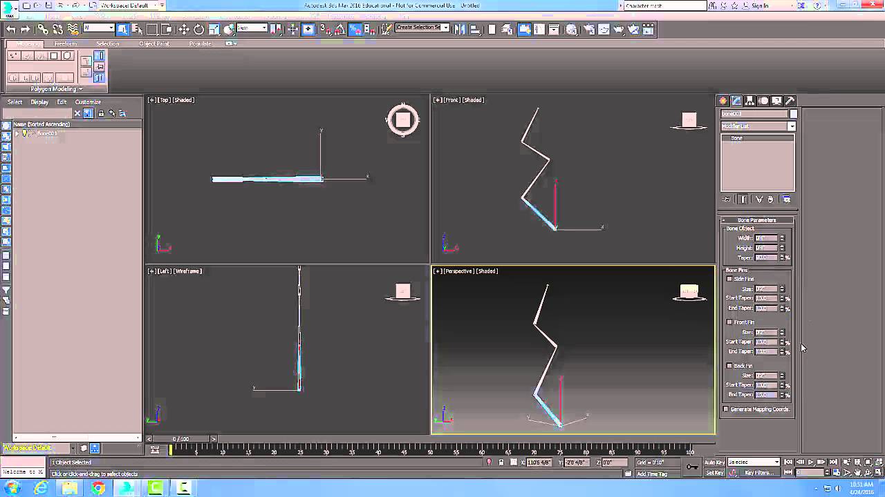 3ds Max  15-14 Bones System   Bones Parameters Rollout
