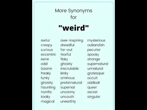 Synonyms For WEIRD #english #pronunciationpractice #grammar #Vocabulary #shorts #synonymsinenglish