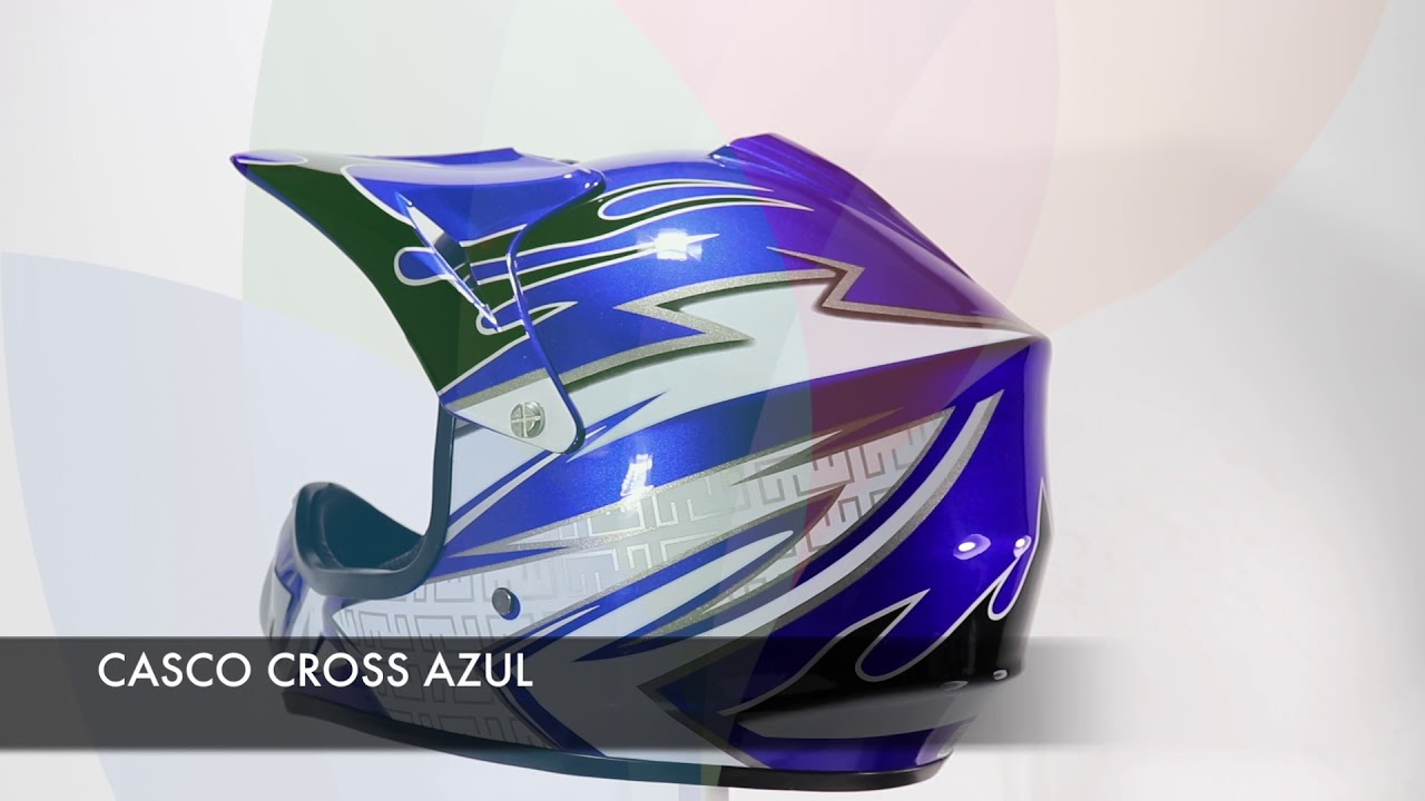CASCOS CROSS AZUL Y BLANCO
