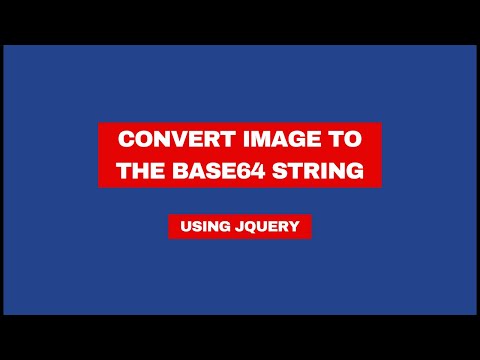 Convert Image To Base64 String Using JQuery