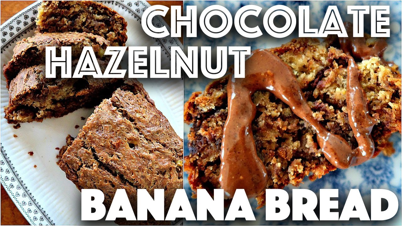 EASY VEGAN BANANA BREAD RECIPE WITH CHOCOLATE HAZELNUT
