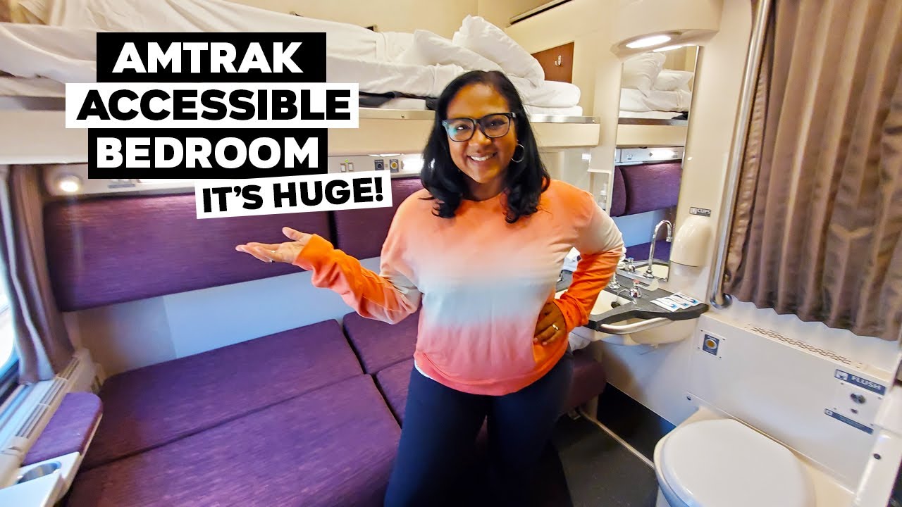 Amtrak Accessible Bedroom Tour - The Most Amazing Amtrak Sleeper Car Room!