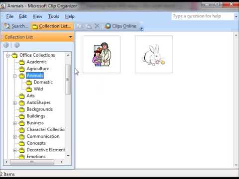 Word 2010 Organizing ClipArt