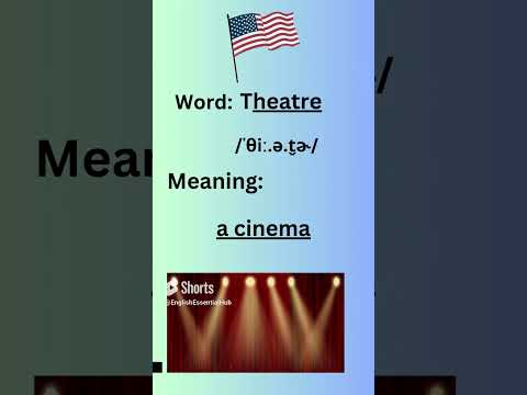 How to Pronounce Theatre in American Accent #learning #learnenglish